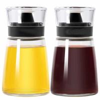 China 170ml Sealed Leakproof Oil Bottle Glass Kitchen Oil Dispenser 8x14.5cm for Home Cooking for sale