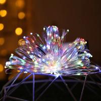 China Solar LED Christmas String Lights 7M 32M Waterproof PVC Copper Wire Warm White for sale
