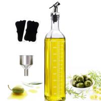 China Transparent Glass Olive Oil Vinegar Dispenser 30cm Leak-proof Kitchen Oil Spray Bottle for sale