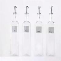 China Green Glass Oil Drizzler 500ml with Stainless Steel Pourer and Funnel for Kitchen Cooking for sale