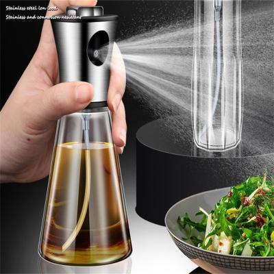 China 200ml Glass Olive Oil Sprayer Bottle with 304 Stainless Steel for Cooking Salad BBQ Kitchen for sale