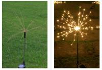 China IP65 Solar Lawn Ground Insert Fireworks Lights 8.5x5x36.5cm for Holiday Decoration for sale