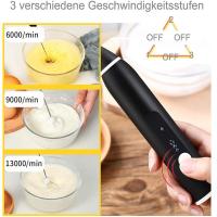 China Rechargeable Electric Milk Frother 12cm Stainless Steel Automatic Coffee Mixer Custom Logo for sale