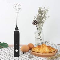 China Rechargeable Electric Milk Frother 12cm Stainless Steel Automatic Coffee Mixer Custom Logo for sale