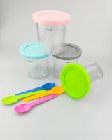 China 4 Pcs 600ml Reusable Ice Cream Containers for NC299AMZ NC300s Series 11.4cm for sale