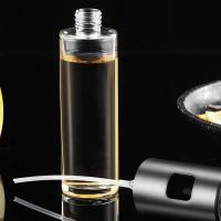 China 304 Stainless Steel Atomized Oil Sprayer 17.5cm Portable Glass Oil Bottle for Kitchen Cooking for sale