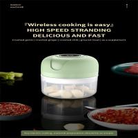 China Wireless Electric Garlic Masher Press Mincer 94x94x118mm Vegetable Fruit Slicer for sale