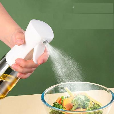 China White Glass Oil and Vinegar Dispenser 19.5cm Kitchen Accessories for BBQ Cooking Tools for sale