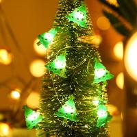 China Christmas Santa LED String Lights 0.5kg Plastic Holiday Decoration Red Green Blue for sale