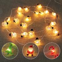 China Christmas Santa LED String Lights 0.5kg Plastic Elk Snowflakes Decoration for Holiday Party for sale