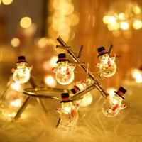 China Christmas Santa LED String Lights 0.5kg Plastic Elk Snowflakes Decoration for Holiday Party for sale