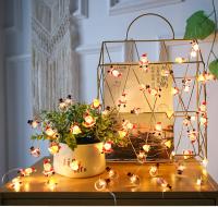China Christmas Santa LED String Lights 0.5kg Plastic Elk Snowflakes Decoration for Holiday Party for sale