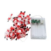 China Christmas Santa LED String Lights 0.5kg Plastic Elk Snowflakes Decoration for Holiday Party for sale
