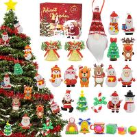 China 24pcs Christmas Advent Calendar Blind Box Cartoon Fidget Squishy Toy Set 0.7kg for sale
