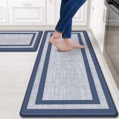 China PVC Non Slip Kitchen Mat Waterproof 40x75cm 40x120cm 40x150cm Long Design for Bathroom Office for sale