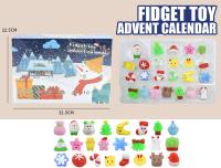 China 24pcs Christmas Advent Calendar Blind Box Cartoon Fidget Squishy Toy Set 0.7kg for sale