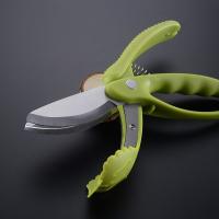 China Stainless Steel Fruit Salad Cutting Tools 23cm PP TPR Handle Salad Tongs Scissors for sale