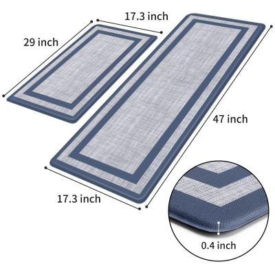 China Waterproof Cushioned Kitchen Carpet Mat PVC Non Slip Rug 40x75cm for House Sink Office for sale