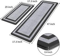 China Waterproof Cushioned Kitchen Carpet Mat PVC Non Slip Rug 40x75cm for House Sink Office for sale