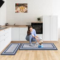 China Waterproof Cushioned Kitchen Carpet Mat PVC Non Slip Rug 40x75cm for House Sink Office for sale