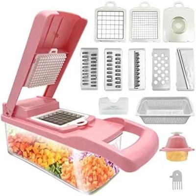 China 12 in 1 Multifunctional Vegetable Chopper Onion Cutter Fruit Slicer Potato Peeler Kitchen Gadget 380g for sale