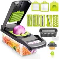 China 12 in 1 Multifunctional Vegetable Chopper Onion Cutter Fruit Slicer Potato Peeler Kitchen Gadget 380g for sale
