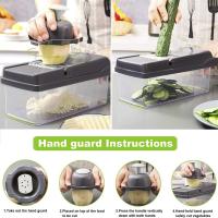 China 12 in 1 Multifunctional Vegetable Chopper Onion Cutter Fruit Slicer Potato Peeler Kitchen Gadget 380g for sale