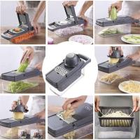 China 12 in 1 Multifunctional Vegetable Chopper Onion Cutter Fruit Slicer Potato Peeler Kitchen Gadget 380g for sale