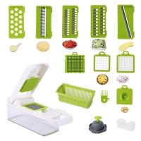 China 12 in 1 Vegetable Chopper Food Dicer Onion Slicer Kitchen Gadget with 7 Blades 380g for sale