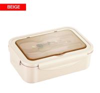 China PP5 1400ml BPA Free Lunch Box with Spoon Fork Microwave Freeze Safe for Kids Adults for sale