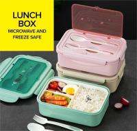 China PP5 1400ml BPA Free Lunch Box with Spoon Fork Microwave Freeze Safe for Kids Adults for sale