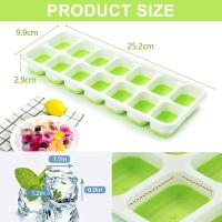 China 14-Ice Cube Trays TPE PP Material with Easy-Release and Spill-Resistant Removable Lid for sale