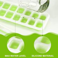 China 14-Ice Cube Trays TPE PP Material with Easy-Release and Spill-Resistant Removable Lid for sale