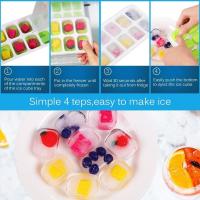 China 14-Ice Cube Trays TPE PP Material with Easy-Release and Spill-Resistant Removable Lid for sale