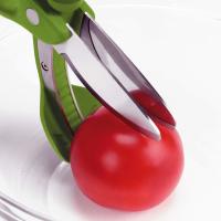 China Green Salad Scissors with PP TPR Handle 23cm Vegetable Chopper for Kitchen Cutting for sale