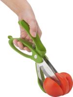 China Green Salad Scissors with PP TPR Handle 23cm Vegetable Chopper for Kitchen Cutting for sale