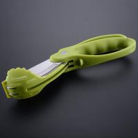 China Green Salad Scissors with PP TPR Handle 23cm Vegetable Chopper for Kitchen Cutting for sale