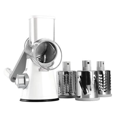 China Stainless Steel Manual Vegetable Slicer Multi-Function Rotary Grater 185x125x240mm for sale