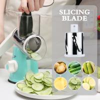 China Stainless Steel Manual Vegetable Slicer Multi-Function Rotary Grater 185x125x240mm for sale