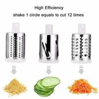 China Stainless Steel Manual Vegetable Slicer Multi-Function Rotary Grater 185x125x240mm for sale