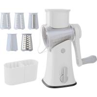China Multifunctional 5 in 1 Vegetable Chopper Slicer with Rotary Drum Type Grater Shredder for sale