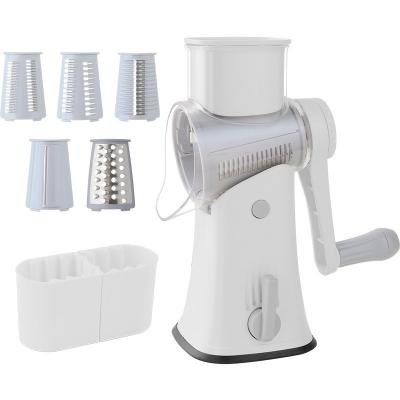 China Multifunctional 5 in 1 Vegetable Chopper Slicer with Rotary Drum Type Grater Shredder for sale