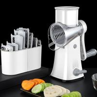 China Multifunction 5 in 1 Rotary Vegetable Chopper Grater ABS AS Rubber 23x12x27cm for sale