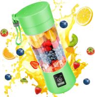 China Portable USB Rechargeable Electric Mini Juicer Blender 380ml 2 4 6 Blades Silicone PC for sale