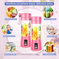 China 380ml USB Rechargeable Portable Mini Blender Fruit Juice Cup for Home Kitchen Travel for sale