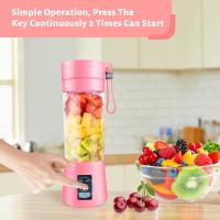 China 380ml USB Rechargeable Portable Mini Blender Fruit Juice Cup for Home Kitchen Travel for sale