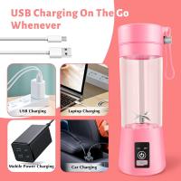China 380ml USB Rechargeable Portable Mini Blender Fruit Juice Cup for Home Kitchen Travel for sale