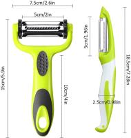 China Custom Logo Stainless Steel Fruit Potato Julienne Vegetable Peeler 19cm for sale