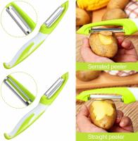 China Custom Logo Stainless Steel Fruit Potato Julienne Vegetable Peeler 19cm for sale