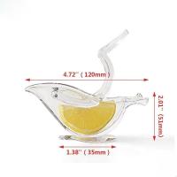 China Acrylic Bird Shape Manual Lemon Squeezer 12 cm GPPS Transparent Kitchen Tool for sale